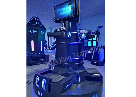 Three Players Standing Vibration VR Driving Car Game With 360 Degree Rotation