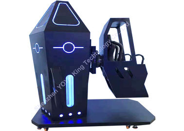 2.5kw 9D VR Simulator 360 Degree Roller Coaster Cinema Single Seat Black Color
