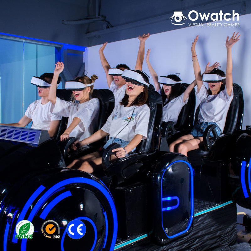 2019 HOT SALE!! High Quality Interactive Dynamic Platform Cinema Simulator 6 Seats 9D VR Family Simulator