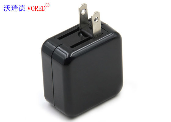 Double Port USB Wall Power Adapter , Foldable US AC Plug USB Charging Adapter