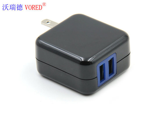 Double Port USB Wall Power Adapter , Foldable US AC Plug USB Charging Adapter