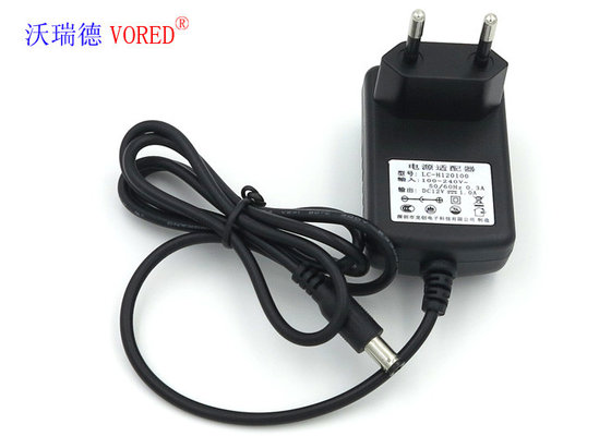 EU plug 12V 1A DC Power Supply Adapter Low Consumption Compact Size used for  LED lighting, audio,beauty equipments