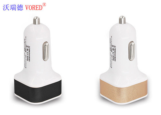 Samsung / Iphone Universal USB Car Charger Black / Silver Color 12V Input