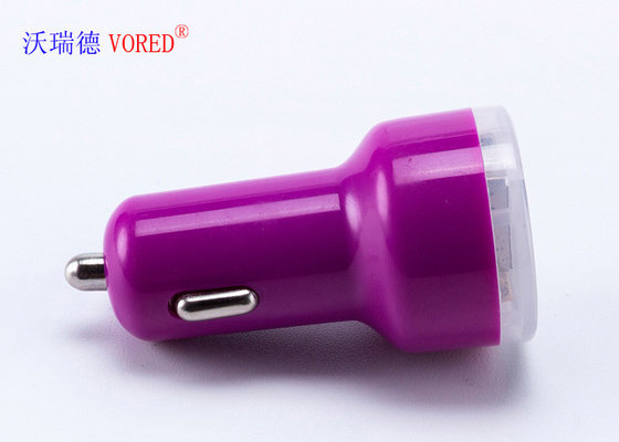OCP Protection Car Charger Adapter With LED Light Rohs Cetification
