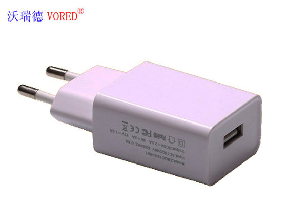 EU Plug Mobile Phone Quick Charger PC ABS Material Multiple Protection Circuit