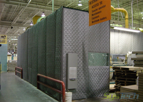 Temp Sound Barriers 4 layers + design fireproof and soundproof Noise Blanket 40dB Noise Reduction supplier