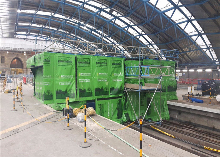 Mobile Noise Barriers Light duty design fireproof and weather resistant 8'x12' customized size supplier