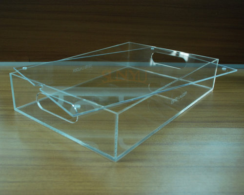 Pastry Acrylic Display Stands Custom Food Display Trays For Restaurant High Mechanical Strenth
