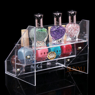 SGS Acrylic 3 Tiers Nail Polish Display Organizer Handmade Custom Digital Printing