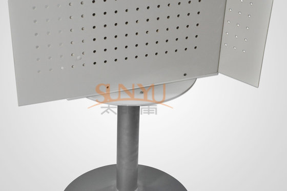 Retail Revolving White Metal HIPS Floor Display Stands With Multifunctional