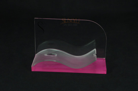 Clear Camera Advertising Display Stand Soft Wave Style For Promotion