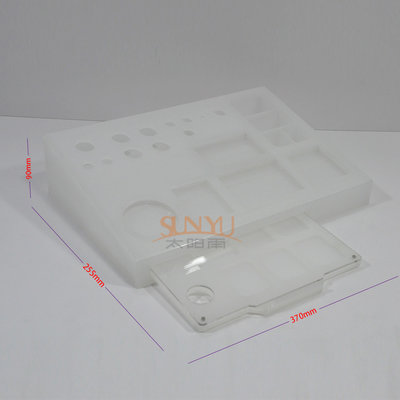 White Acrylic Counter Display Stands Professional Custom Size