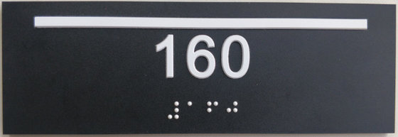 1/8" Acrylic Panel Custom Braille Signs 1/32" Raised Text Accent Grade II Braille