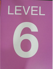White Text ADA Directional Signs Aluminum Panel UV Printed Text Square Corner