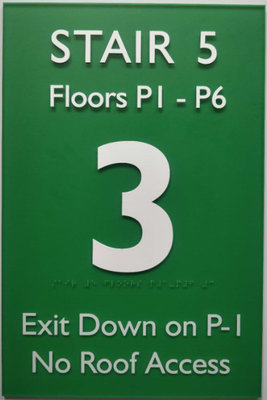1/4" Acrylic Panel Custom Braille Signs 12"X18" Grade II Tactile Text And Graphic