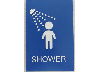 Raised Tactile / Braille Thermoformed ADA Signs 1/4" Acrylic Panel Straight Edge