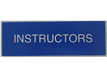 1/4" Acrylic Panel Braille Room Signs Square Corner Thermoformed ADA Compliant