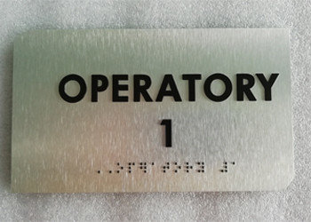 Brushed ACM ADA Door Signage Braille Room Signs 1/32" Raised Text Grade 2 Braille