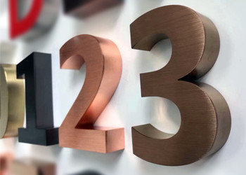 3D built up mirror face stainless steel Dimensional Letter Signs with gold color