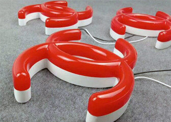 Curved Surface Channel Letter Signs Halo Backlit Illumination 3D Led Logo Signage