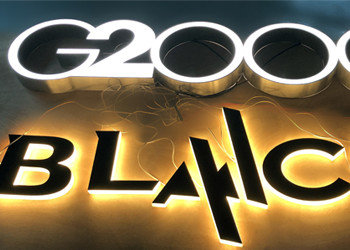 Mirror Stainless Steel Illuminated Channel Letters Frontlit / Backlit outdoor business signs