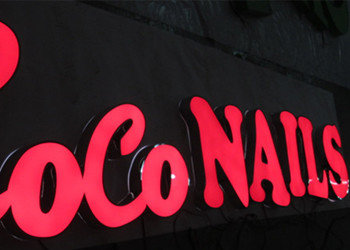 Trim Capped Face lit Channel Letters, Laser Cut Acrylic 3D Lettering Signage Wall Mount Illuminated Logo