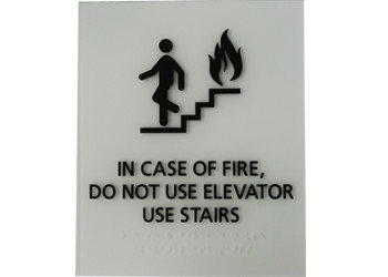 Exit Direction ADA Elevator Signs Elevator Information Straight Edge Custom
