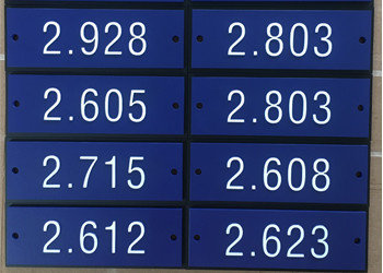 Dark Blue Wayfinding Room Number Signage Front / Back Panel 8"X4" Easy Mounting