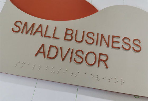 Office Room Signs Thermoformed ADA Signs , Tailor Ada Braille Signs With Backer