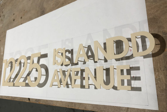 SS Acrylic Sign Letters Custom Solid Cut Out Dimensional Brushed Mirror Finish