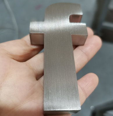Brushed 3d Stainless Steel Letters 10mm Deep Non Illuminated Customzied Size