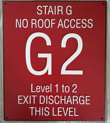Vandal Proof Straight Edge 1/8" Acrylic Ada Stair Signage