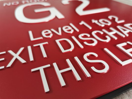 Vandal Proof Straight Edge 1/8" Acrylic Ada Stair Signage