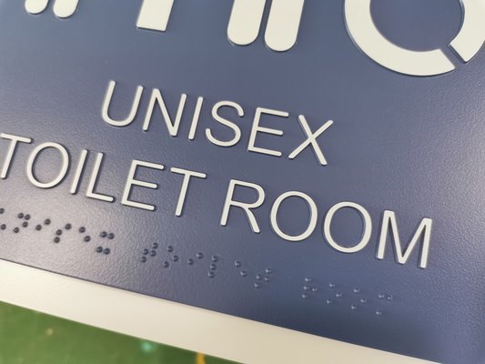 VHB Tape 1/8" Acrylic Thermoformed ADA Restroom Signs