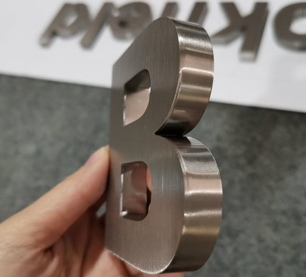 Brushed 3d Stainless Steel Letters 10mm Deep Non Illuminated Customzied Size