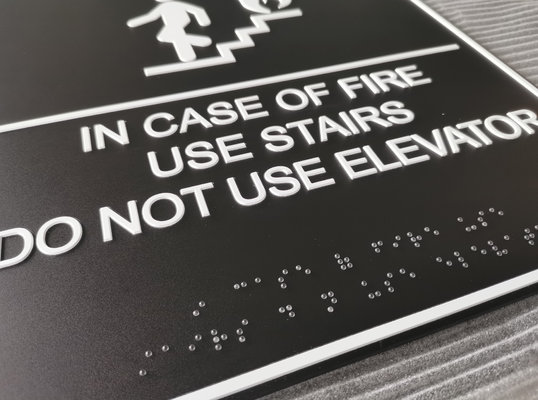 Acrylic Panel Grade 2 Braille Interior ADA Signs