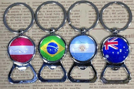 Russian 2018 World Cup National Flag Many countries choosing Football keychain