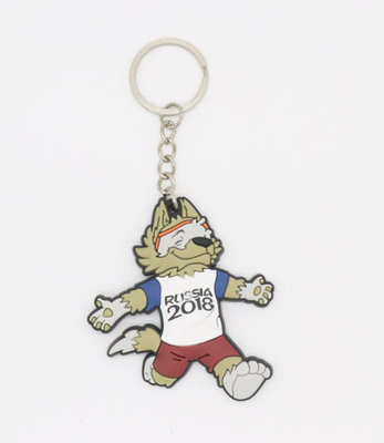 2018  soft key chain hanging Russian World Cup mascot Wolf  Zabivaka