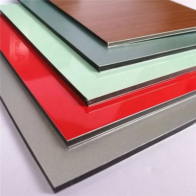 MKS001 Outdoor PVDF Aluminum Composite Panel 3mm 4mm Thickness Glossy Yellow