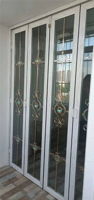 60 series folding doors retractable screen door bifold door aluminum folding door long life span provide many colors