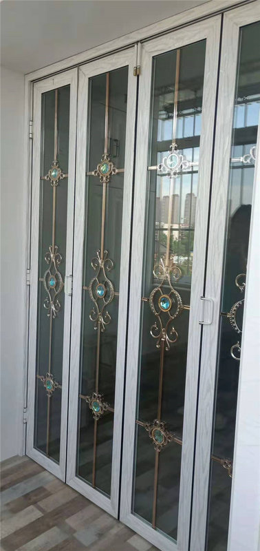 60 series folding doors retractable screen door bifold door aluminum folding door long life span provide many colors