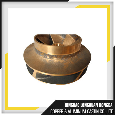 Size Customized Brass Machined Parts , Water Pump Brass Impeller For Boats