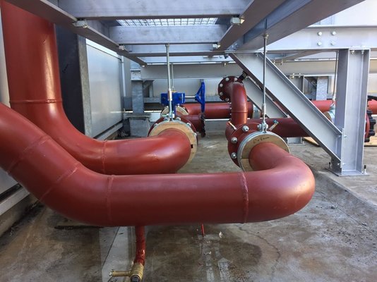 A795 schedule 10 erw welded carbon steel pipes for fire fighting use with painted and grooved ends/ ASTM A53 steel pipe