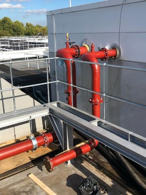 A795 schedule 10 erw welded carbon steel pipes for fire fighting use with painted and grooved ends/ ASTM A53 steel pipe