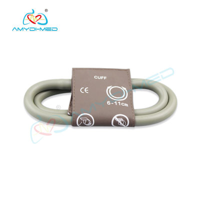 Reusable Neonate NIBP Single Tube Cuff Brown-Bladder PU Cuff