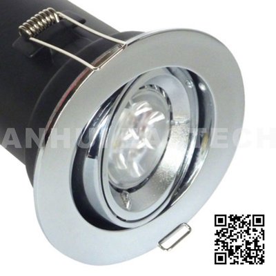 China GU10 Aluminium Centre Tilt LED Fire Rated Downlight - Chrome Color
