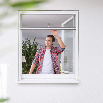 Windproof DIY Roller Fly Screen , Alumilun Frame Retractable Roller Insect Screen Window