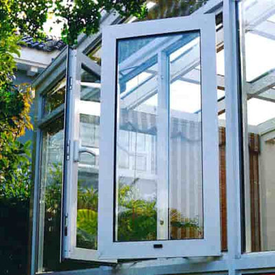 Irregular Aluminium Glass Door Frameless Glazing Insulated Curtain Wall Casement Open