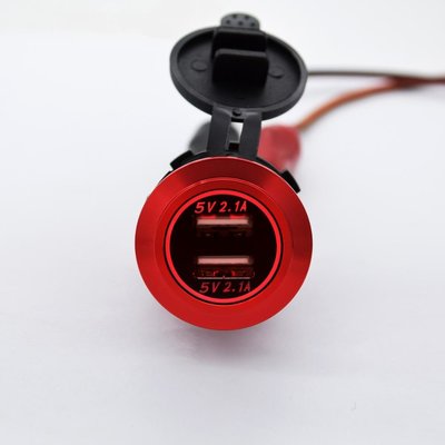 Dual USB Charger 4.2A with Blue Light Compatible for Cell Phone, GPS for Car Boat Motorcycle Marine usb socket