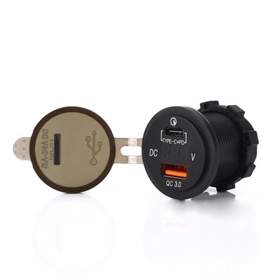 Universal Cigarette Lighter Car Charger USB Vehicle DC12V-24V Voltmeter 2 Port Power Socket Dual USB QC 3.0 Charger